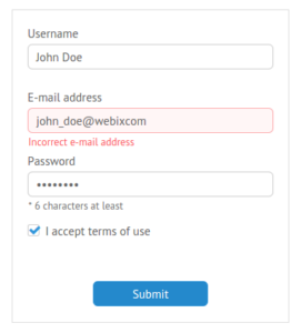 Form Handling with Validation Messages