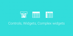 UI Widget, Control and JavaScript Complex Widget Difference