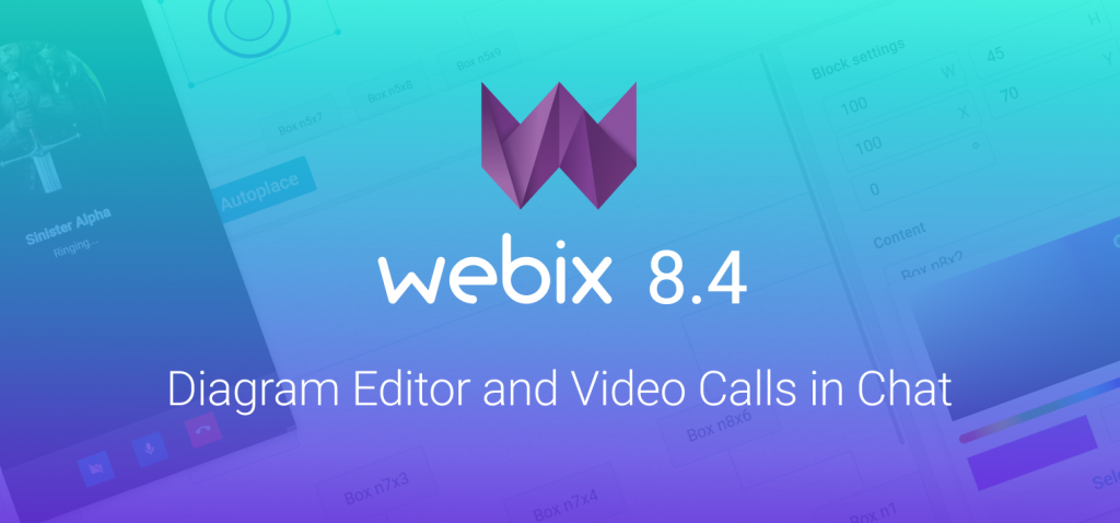 Webix 8.4: Diagram Editor and Video Calls in Chat