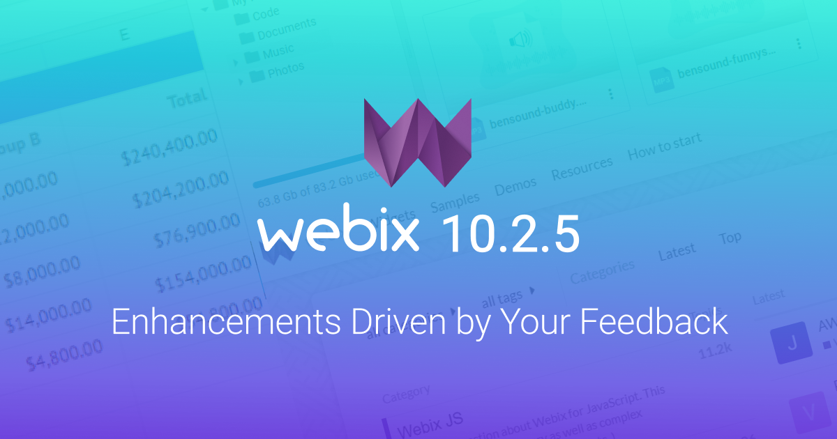 Webix 10.2.5: Enhancements Driven by Your Feedback