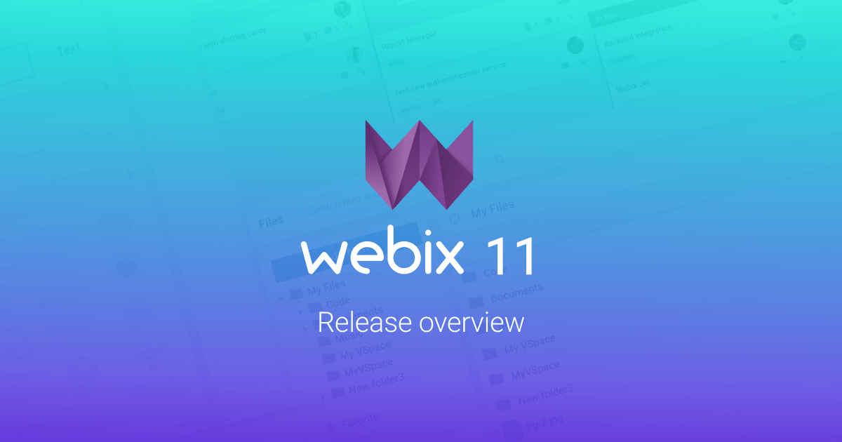 Webix 11.0: новые возможности для SpreadSheet, File Manager и не только