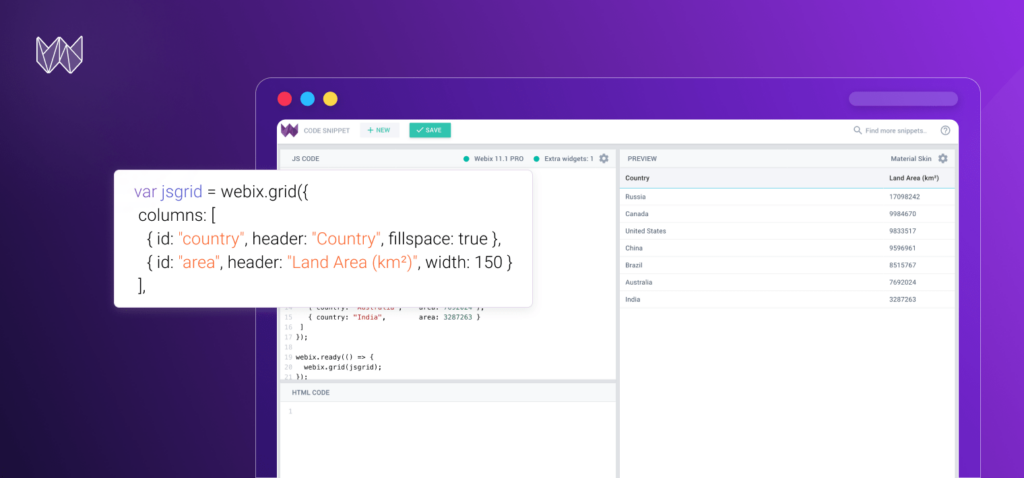 JavaScript Data Grid Step-by-Step with Webix JS Grid
